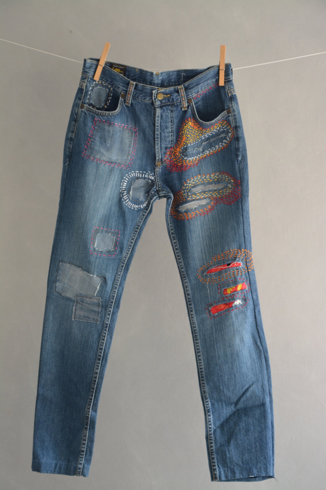 All SIZES High Waist Destroyed Boyfriend Jeans Distressed and | Etsy