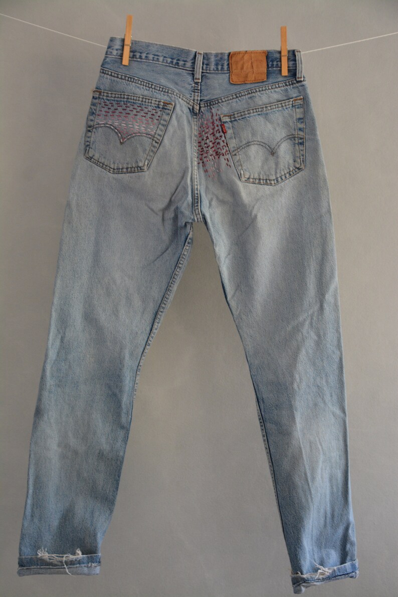 All SIZES High Waist Destroyed Boyfriend Jeans Distressed and | Etsy