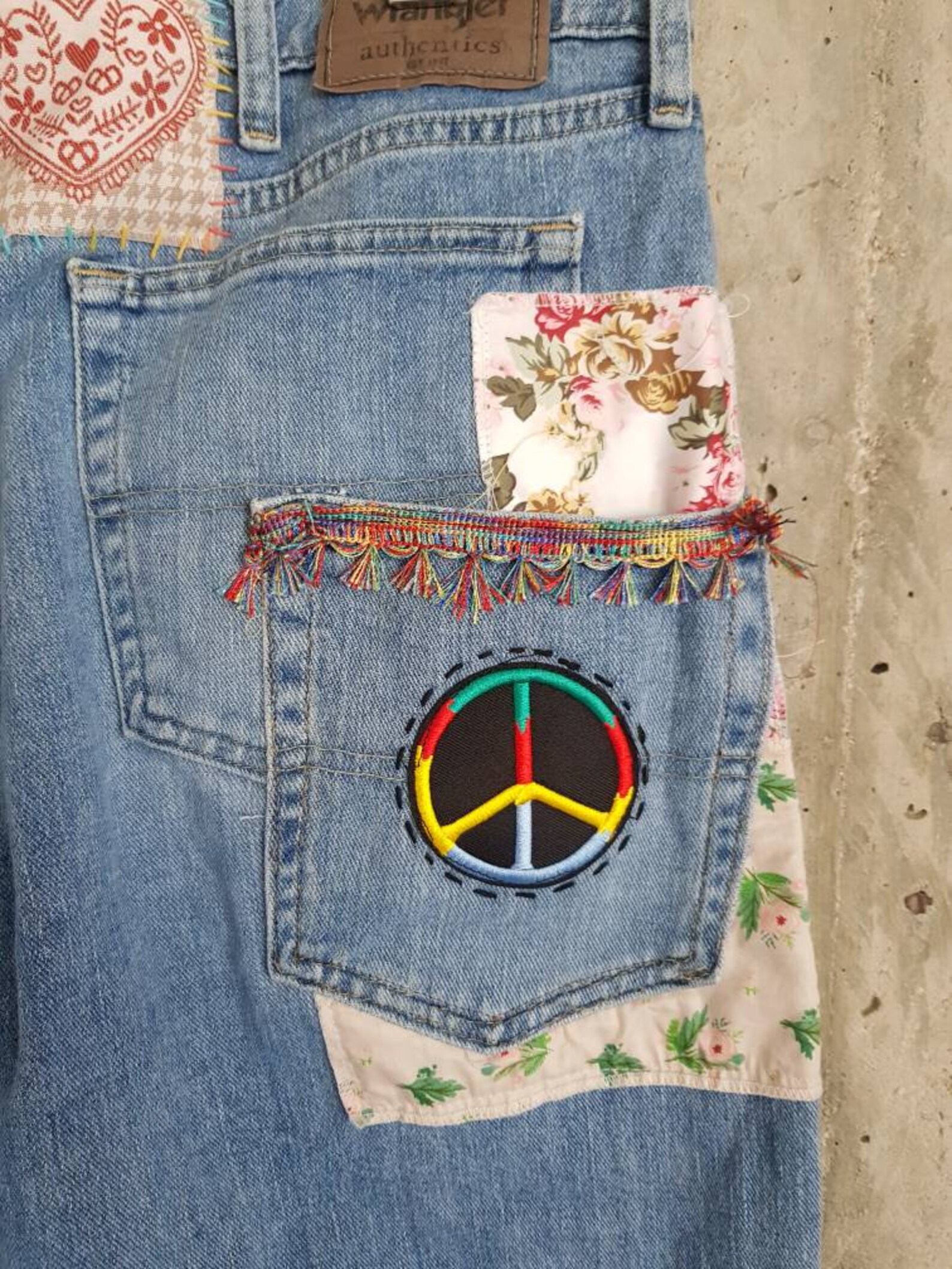 Vintage Jean's Embroidery Jeans All SIZES | Etsy
