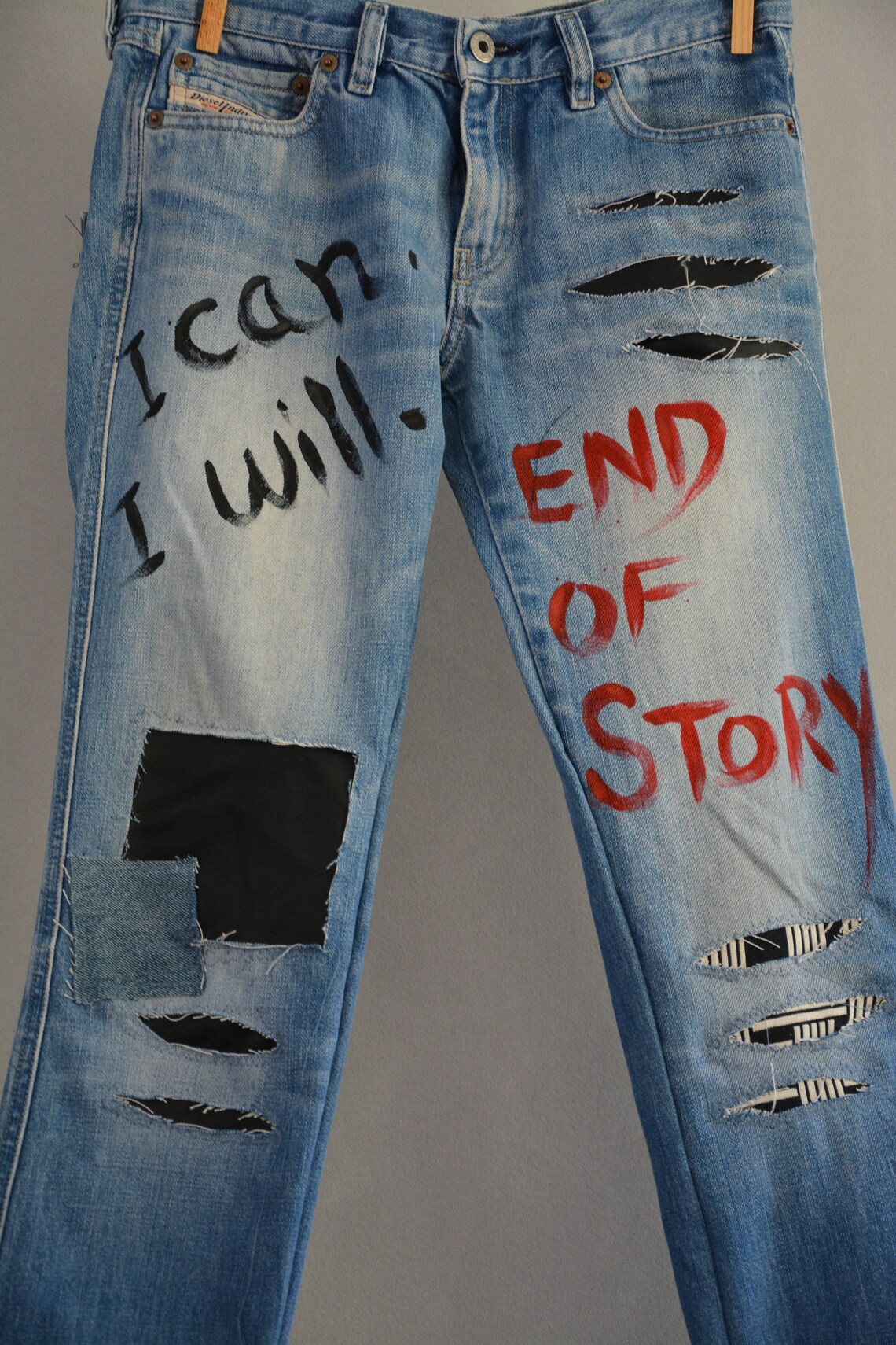 All SIZES High Waist Destroyed Boyfriend Jeans - Etsy
