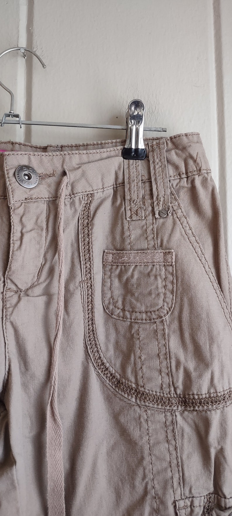 Vintage Y2K Brown Tan Cargo Capri Pants Glo Jeans Cropped Pants Low ...