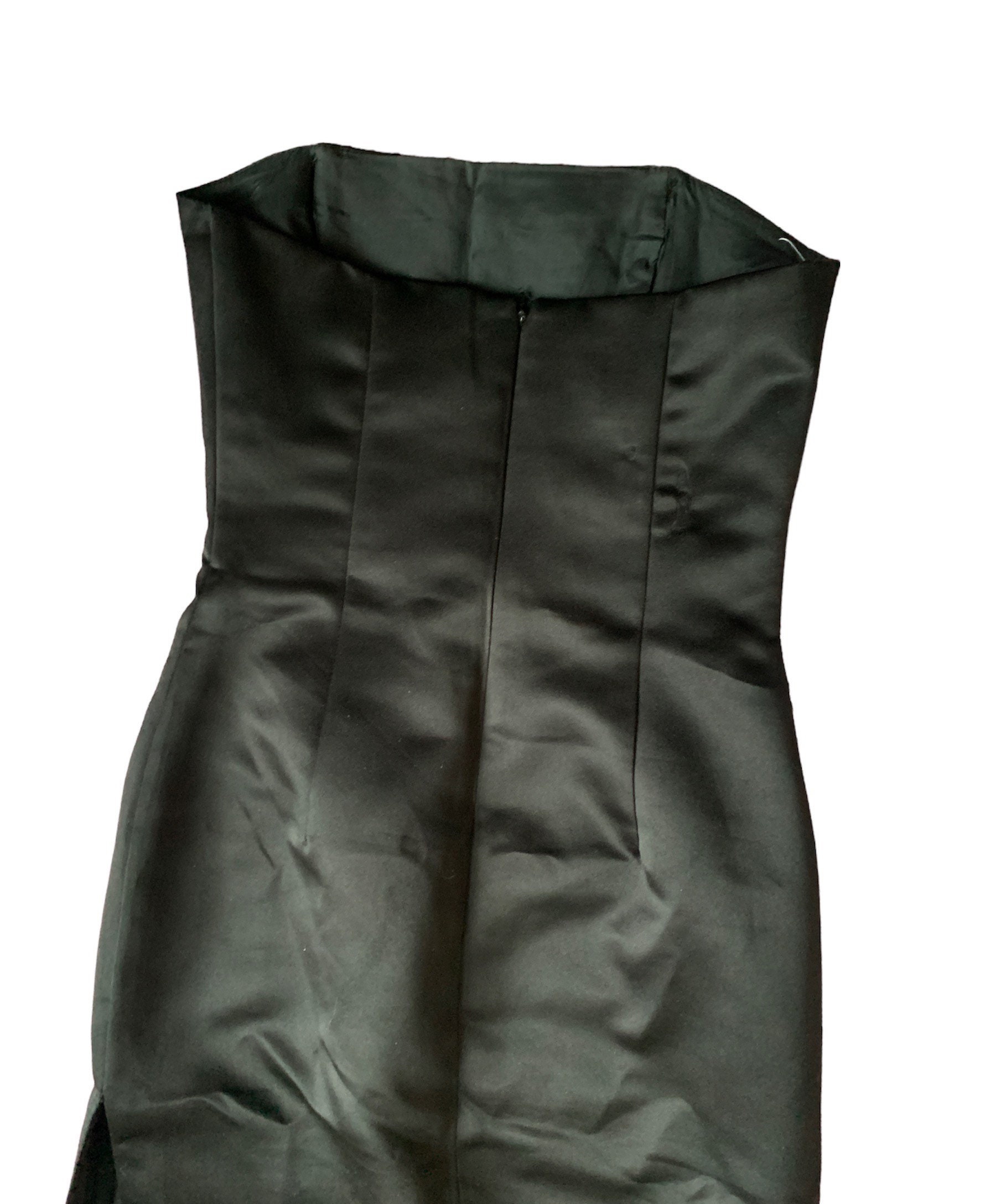 Evening off Shoulder Gown Japanese Style Black Maxi Leg Slit Corset ...