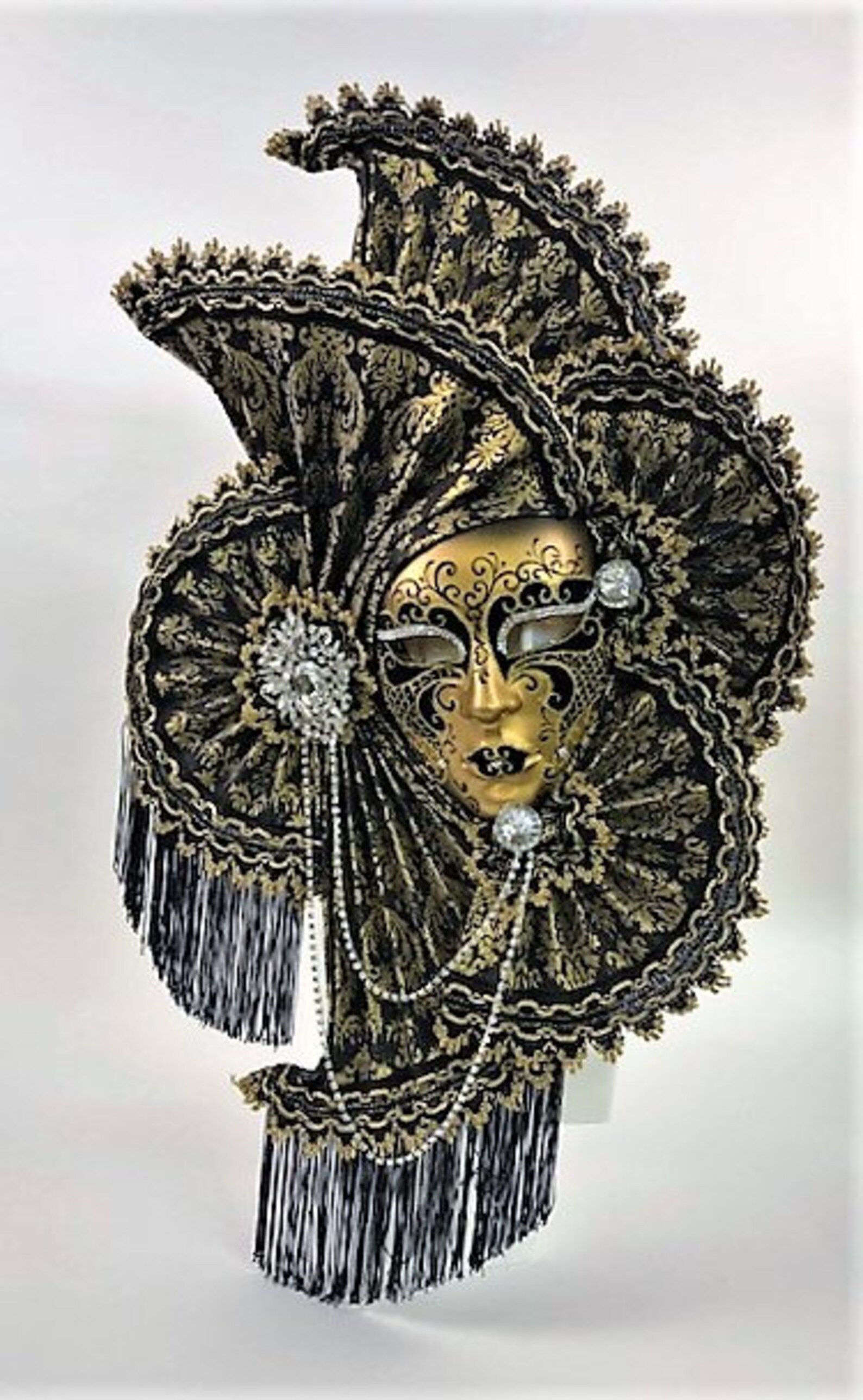 Venetian Volto Ventaglio Luxe Fan Mask | Etsy