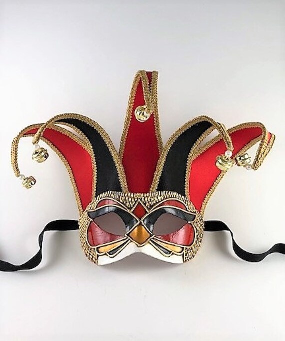 Red Venetian Half Masks