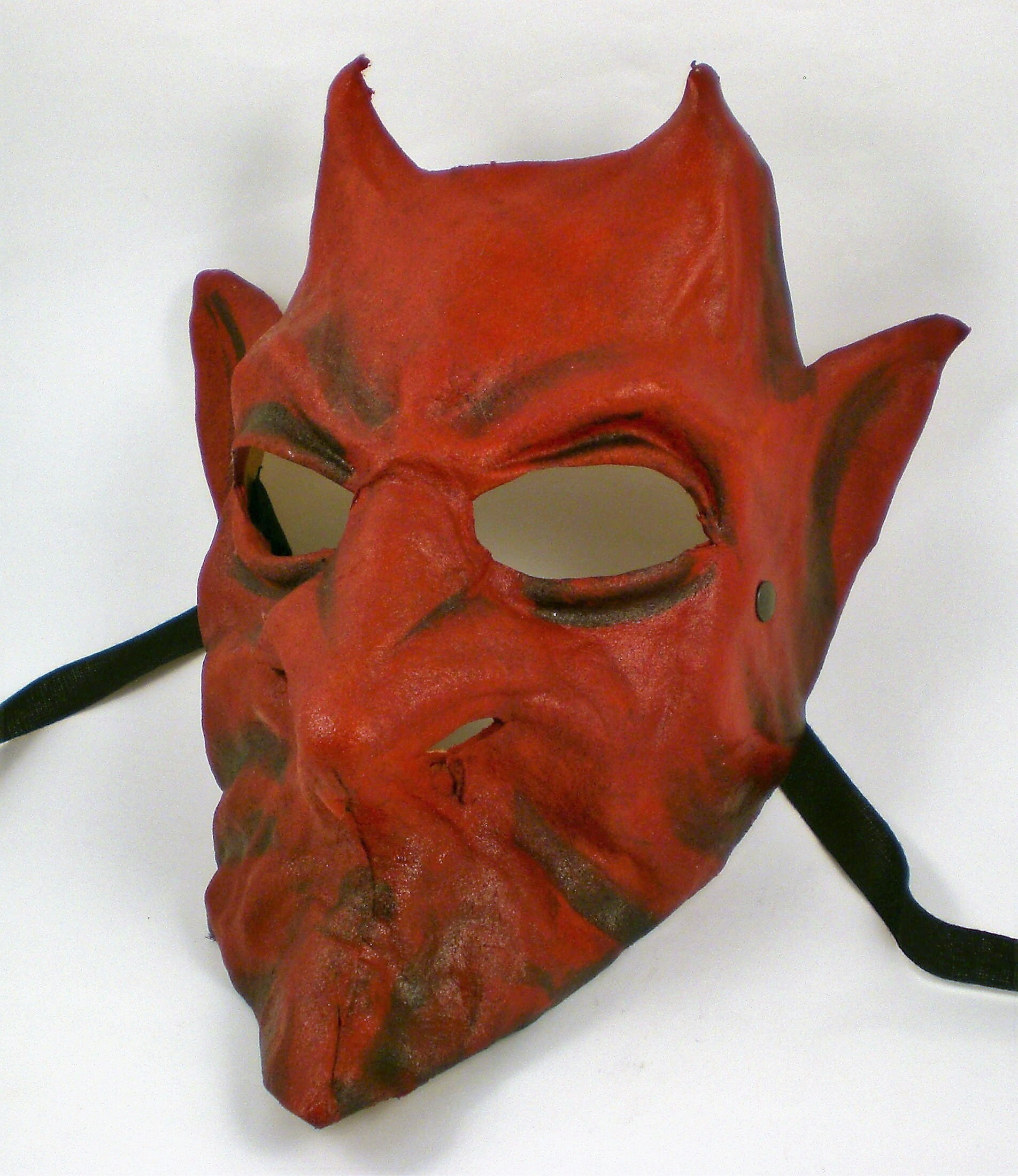 Italian Leather Demon Devil Mask Red - Etsy