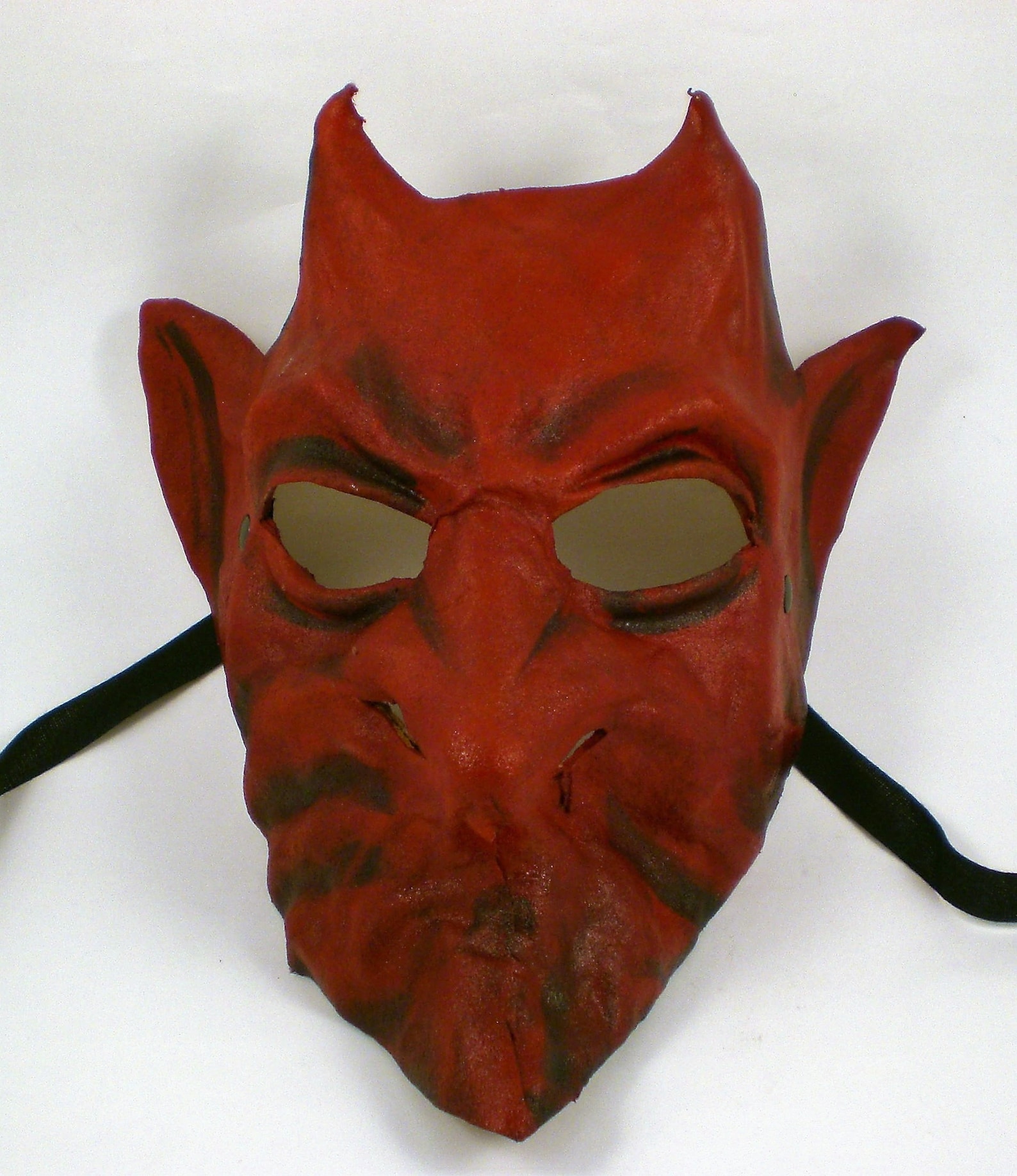 Italian Leather Demon Devil Mask Red - Etsy