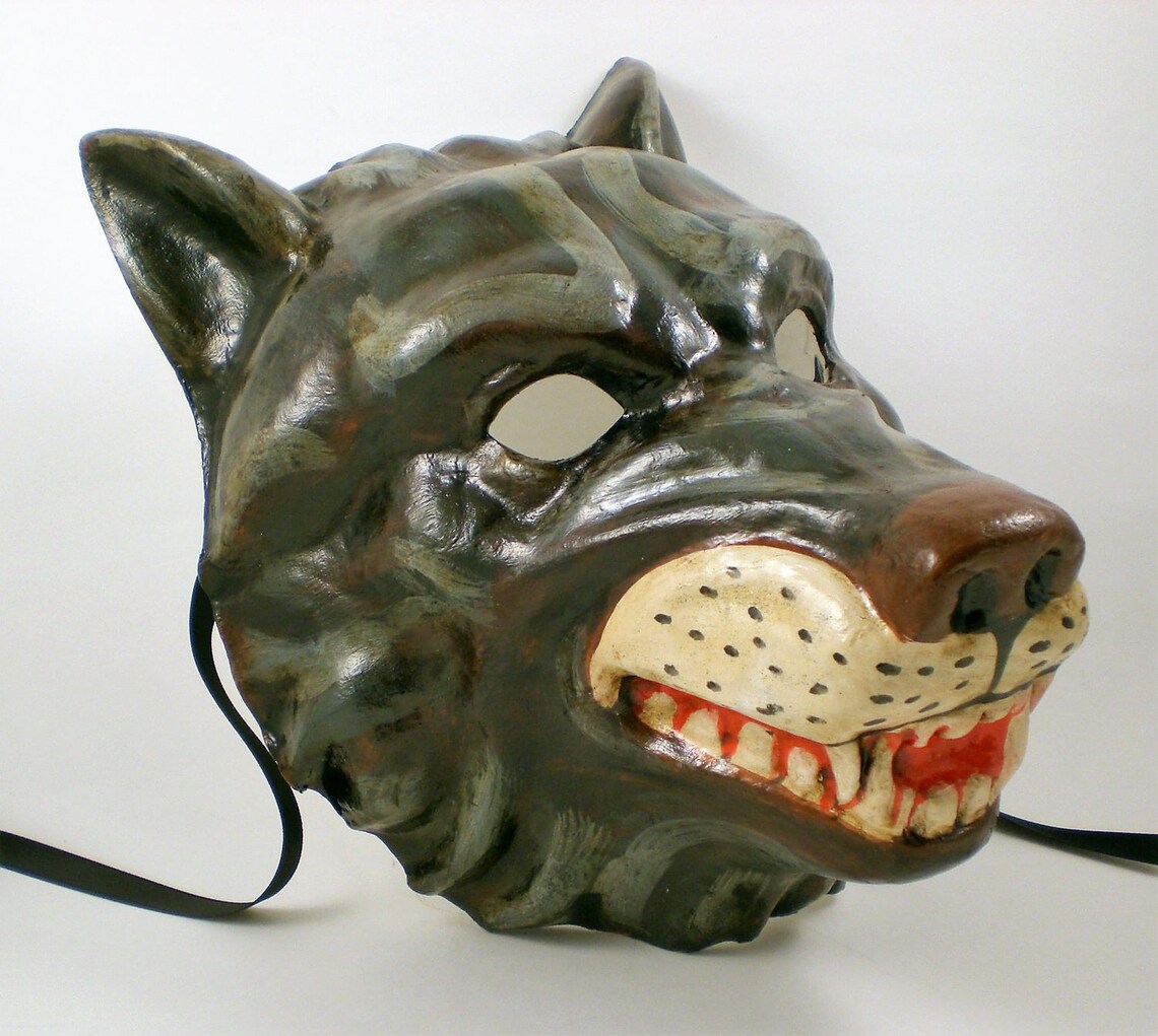 Venetian Paper Mache Wolf Mask - Etsy