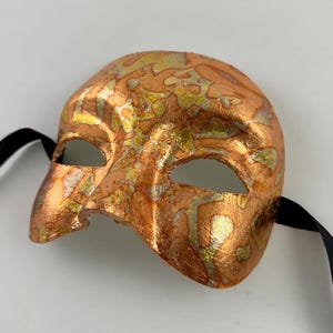 Venetian Mezzo Volto, Half Face Mask Variegated Leaf - Etsy