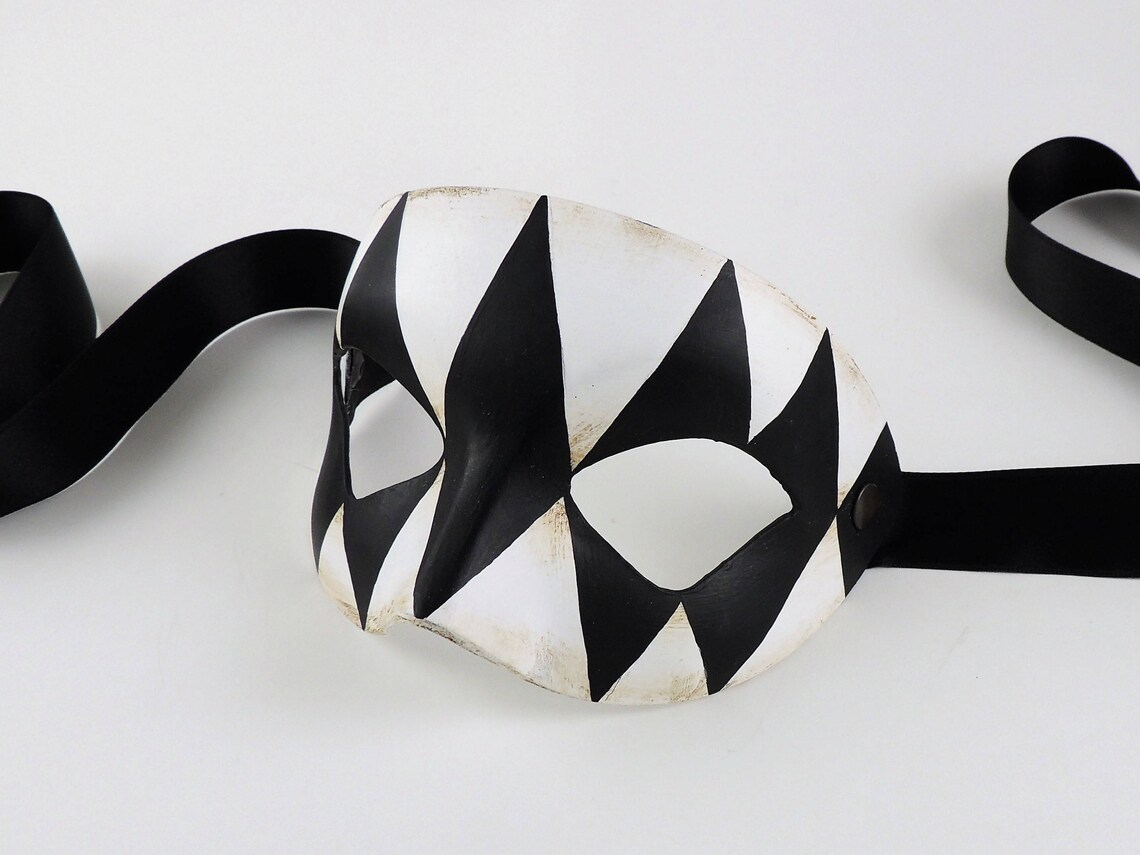 Venetian Masquerade Eye Mask - Opera Arlecchino - Etsy