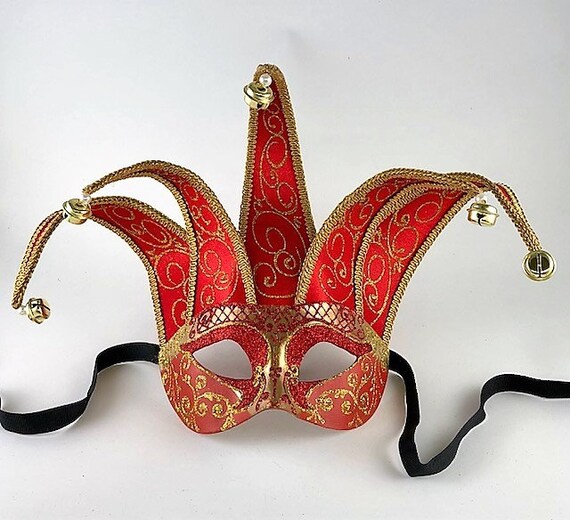 Red Venetian Half Masks