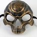 Venetian Skull Mask Fuoco Bronze With Black Shading - Etsy