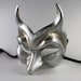 Venetian Devil Masquerade Mask, Silver Devil Mask - Etsy