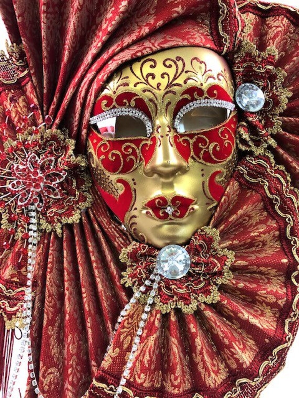 Venetian Volto Ventaglio Luxe Fan Mask | Etsy