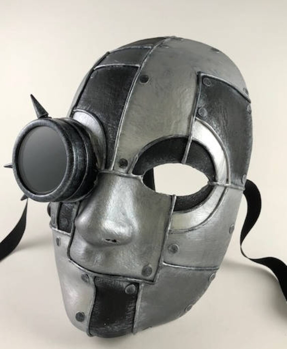 Venetian Full Face Mask - Futuristic Iron - Etsy