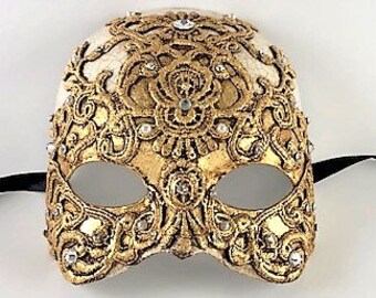 Gold Half Mask - Etsy