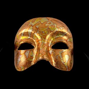 Venetian Mezzo Volto, Half Face Mask Variegated Leaf - Etsy