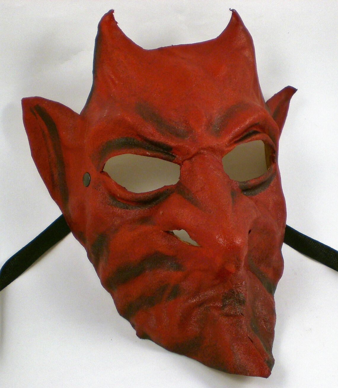 Italian Leather Demon Devil Mask Red | Etsy