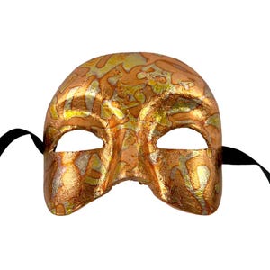 Venetian Mezzo Volto, Half Face Mask Variegated Leaf - Etsy