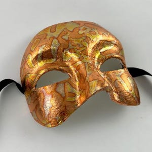 Venetian Mezzo Volto, Half Face Mask Variegated Leaf - Etsy