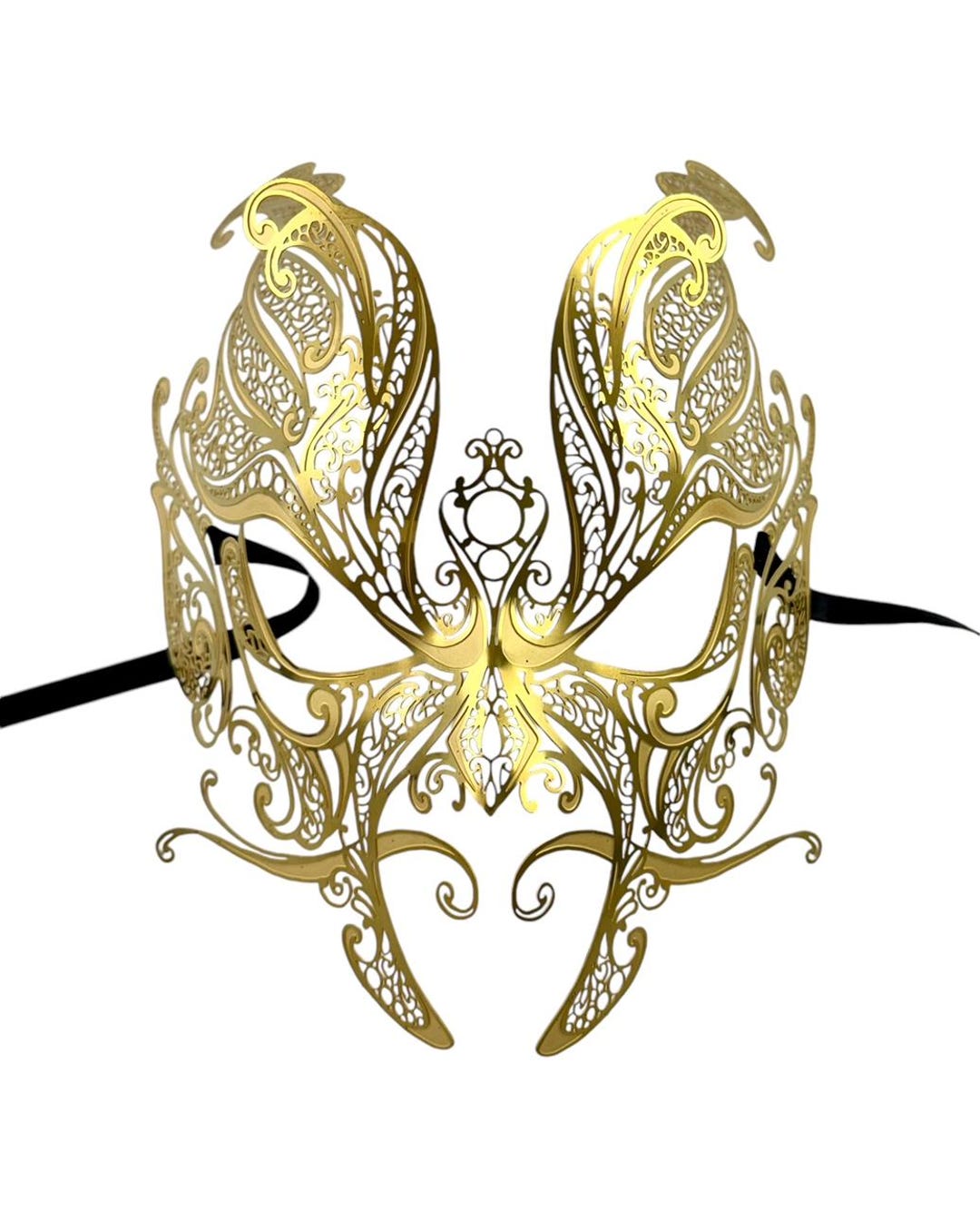 Venetian Laser Cut Metal Elegant Demon Charon the Boatman to Hades Mask ...