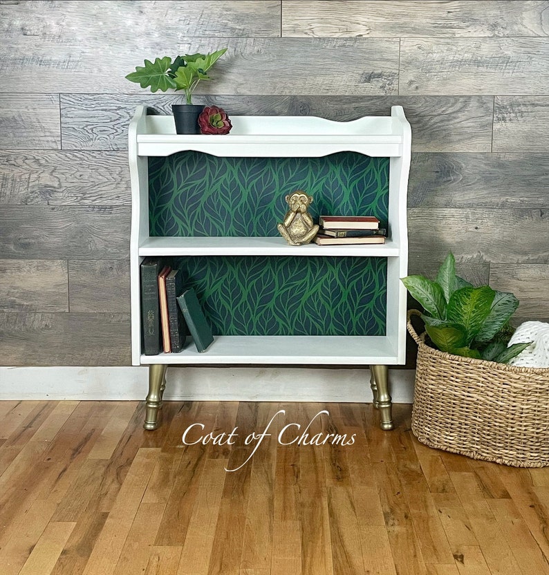 Vintage MCM Footed Bookcase for Study, Living Room - Etsy