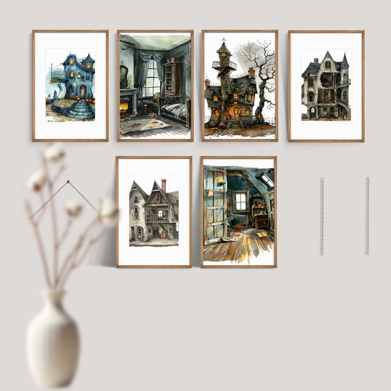 Spooky Houses Clip Art Pack, Halloween Clipart, Commercial Use, PNG ...