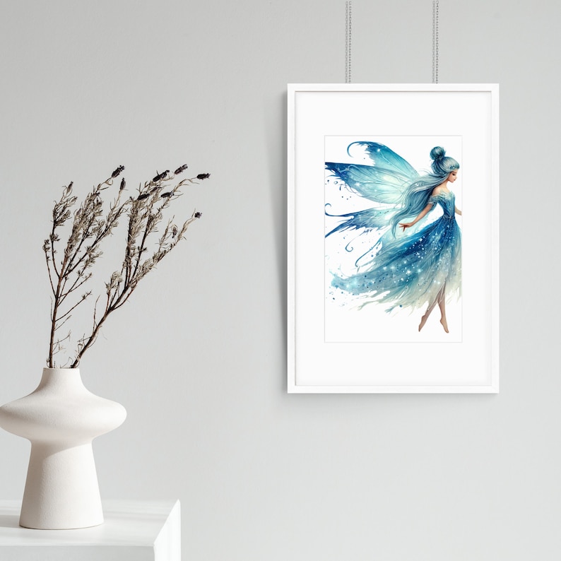 Blue Fairies Clip Art Pack - High Resolution, Commercial Use, Fantasy ...