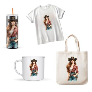 Adult Cowgirls Clip Art Pack, Commercial Use, Western Crafts, Country ...