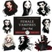 Female Vampires Clip Art Pack, Halloween Clipart, Commercial Use, PNG ...