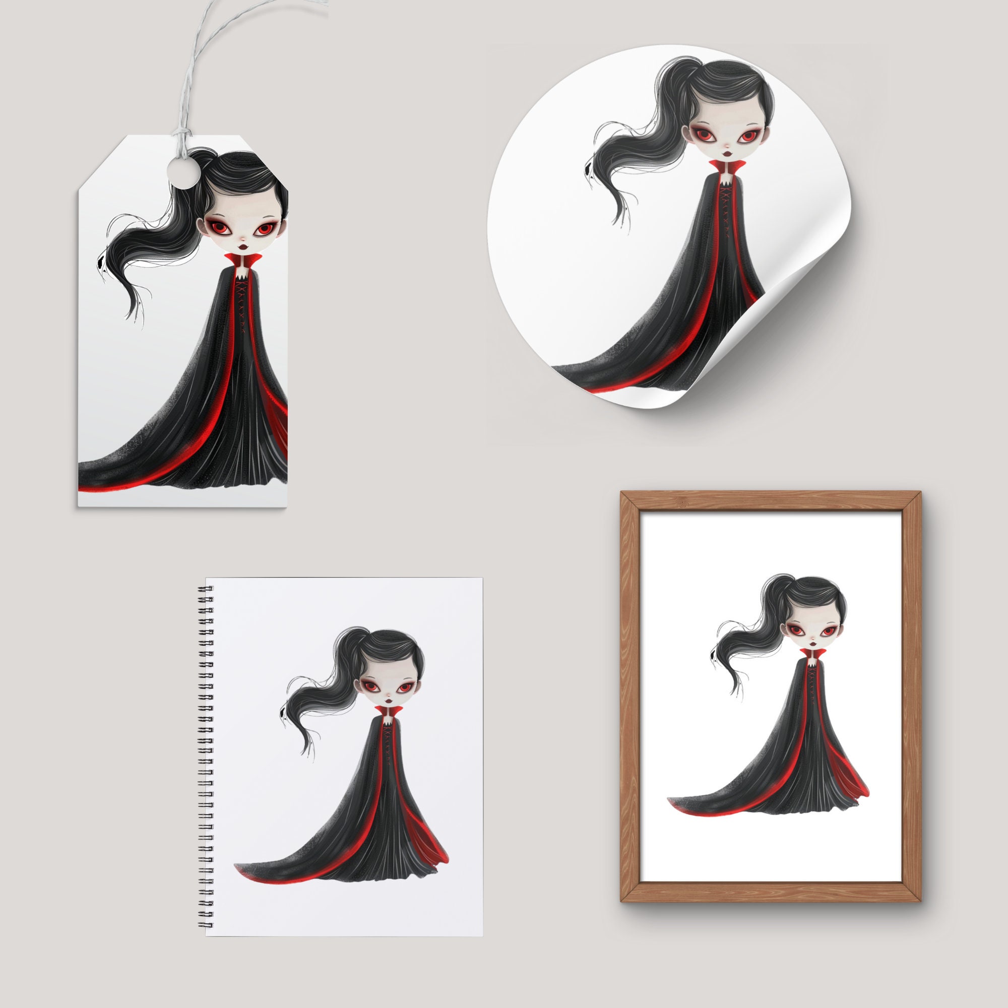 Female Vampires Clip Art Pack, Halloween Clipart, Commercial Use, PNG ...