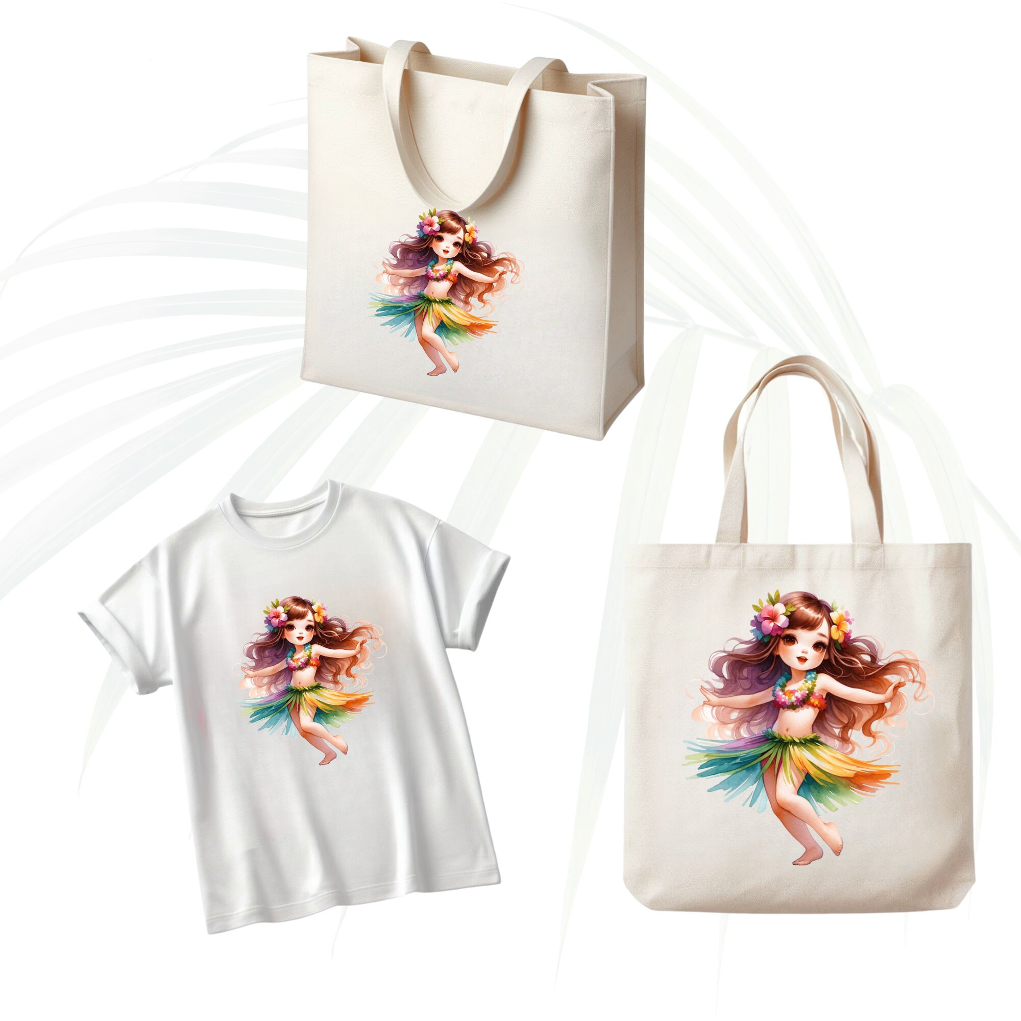 Little Hula Dancers Clip Art Pack, Commercial Use, Hawaiian Hula ...