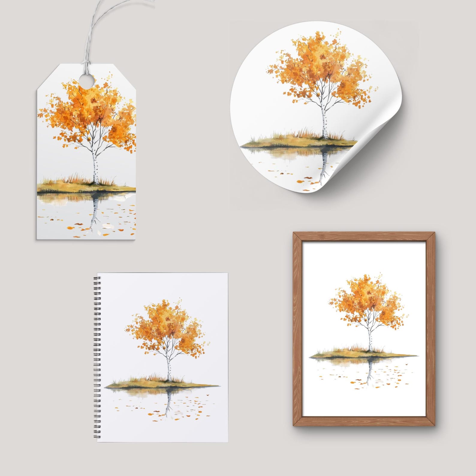 Autumn Trees Clip Art Pack, Commercial Use, Fall Designs, Autumn ...
