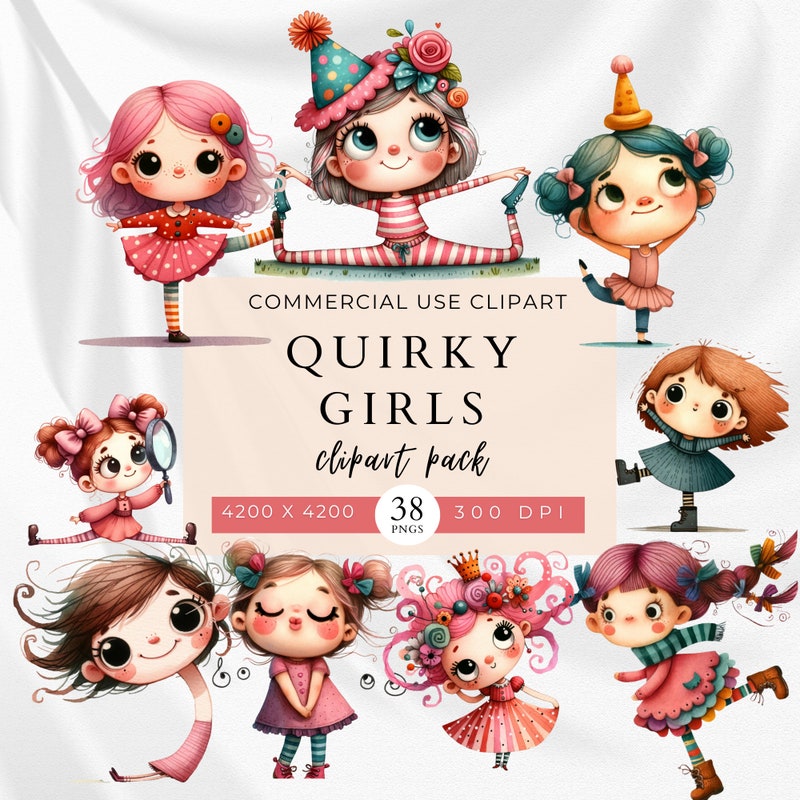 Little Girl Clip Art - Etsy