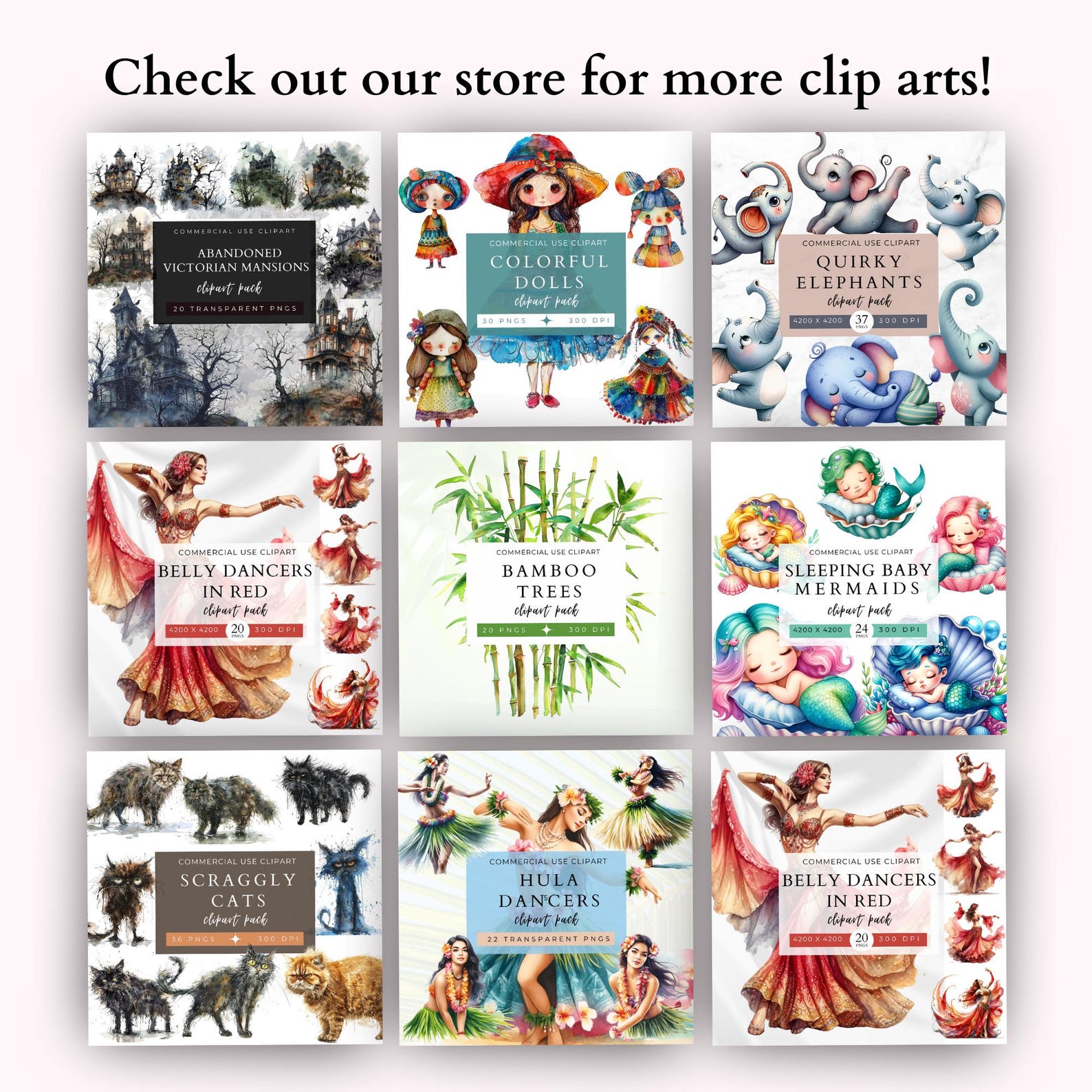 Autumn Trees Clip Art Pack, Commercial Use, Fall Designs, Autumn ...