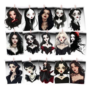 Female Vampires Clip Art Pack, Halloween Clipart, Commercial Use, PNG ...