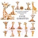Cute Giraffes Clip Art Pack, Commercial Use, Safari Animals, Baby ...