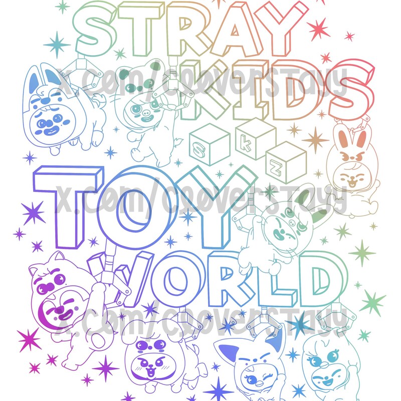 Skzoo Coloring Pages - Etsy