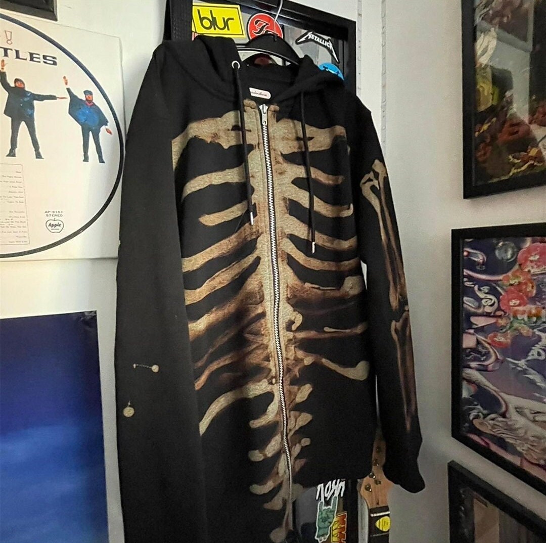 Y2K Skeleton Hoodie - Etsy