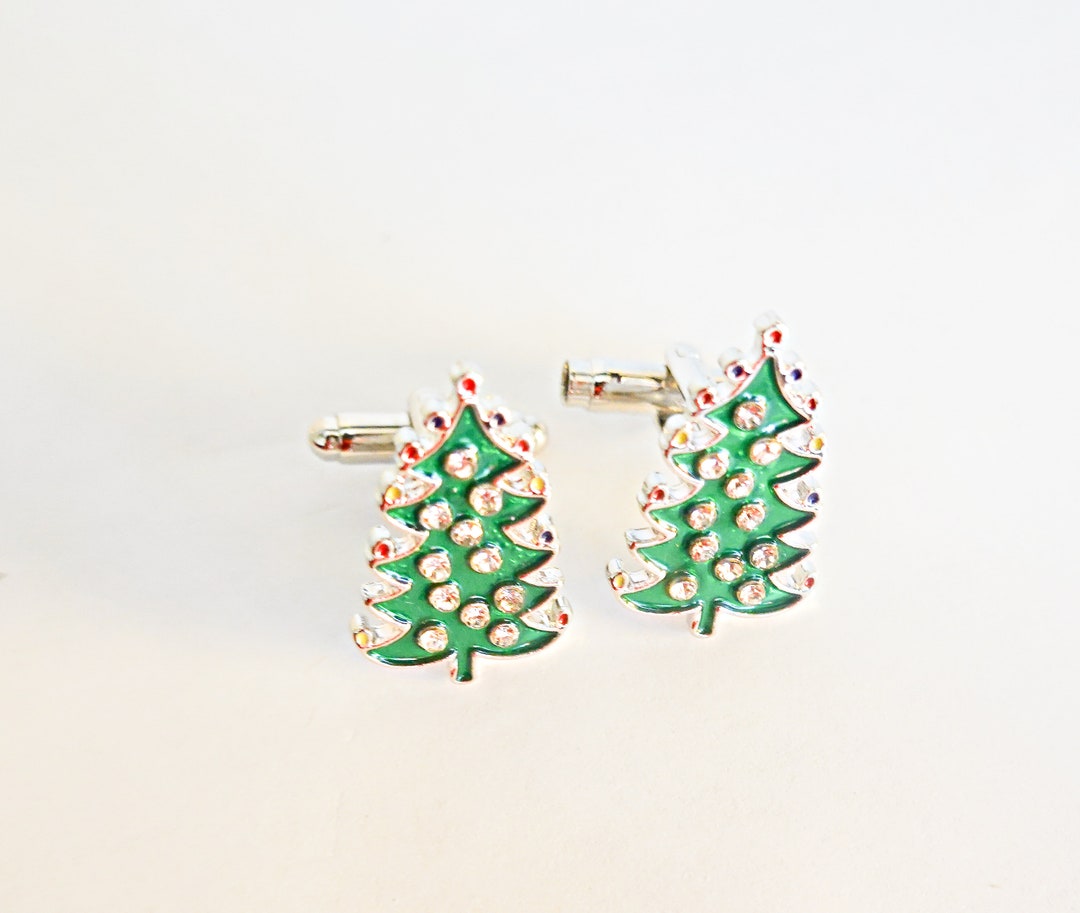 Christmas Tree Cufflinks, Holiday Wedding Gifts, Groomsmen Gift ...