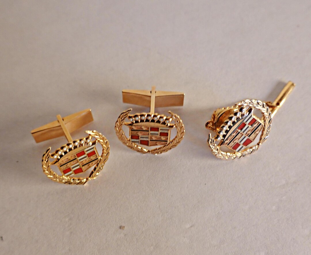 Vintage Cadillac Logo Gift, VINTAGE Gold Filled Cadillac Advertising ...