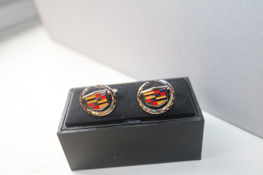 Vintage Cadillac Logo Gift, VINTAGE Cadillac Advertising Logo Cufflinks ...