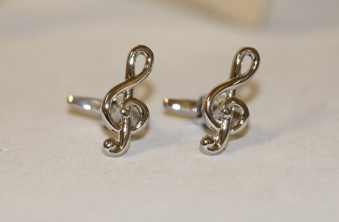 Music Note Cufflinks, Treble Clef Cufflinks, Gift for Musician - Etsy
