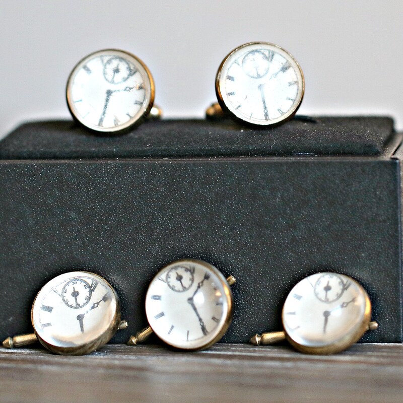 Clock Cufflinks - Etsy