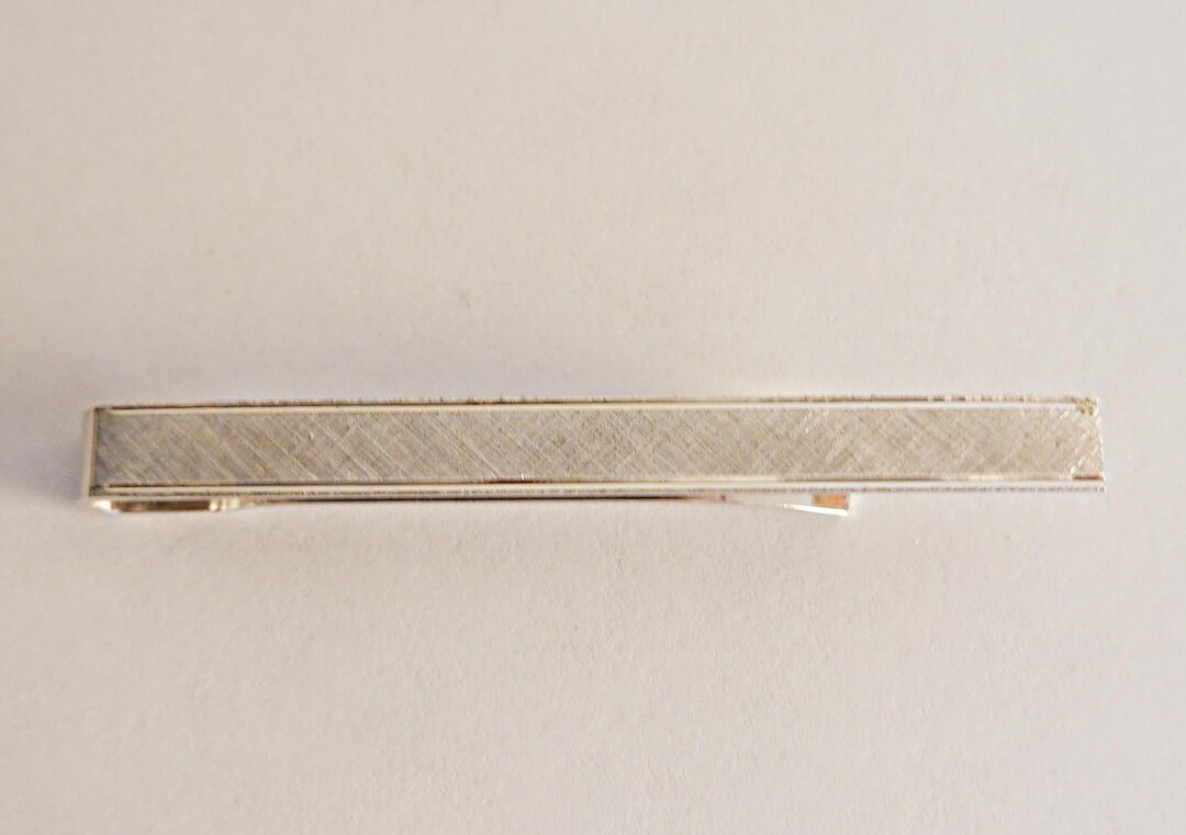 Vintage Sterling Silver Tie Bar, Minimalistic Silver Tie Bar Clasp, 925 ...