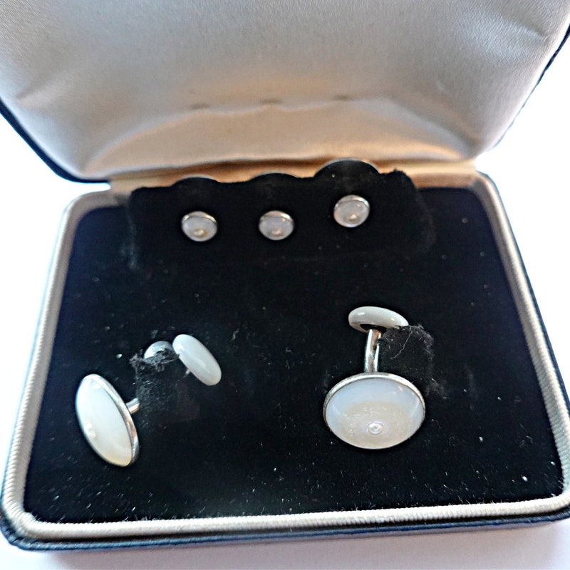 Cufflink Earring Set - Etsy