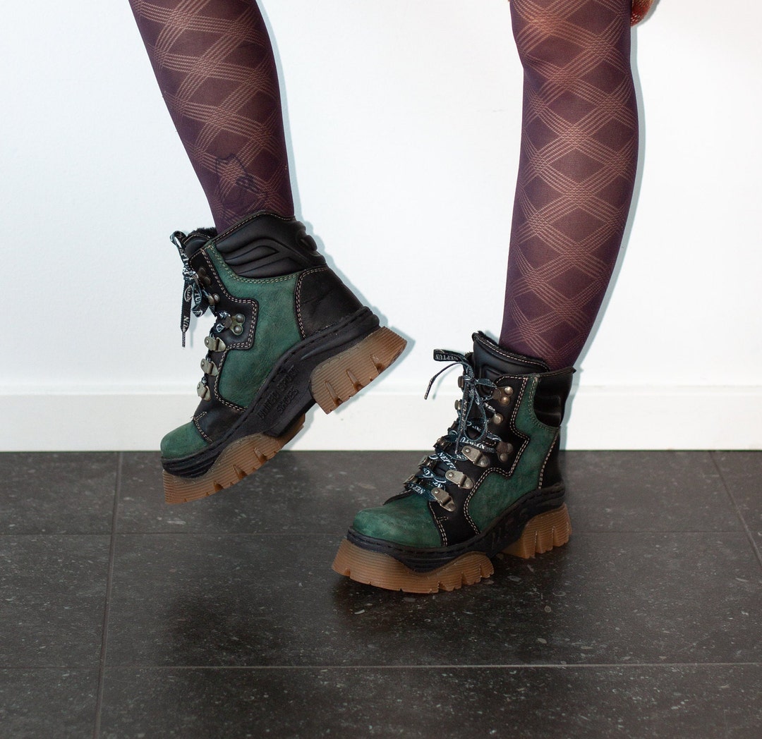 Vintage Extra Warm Leather Size 36 Lug Chunky Robber Sole Ankle Everest ...