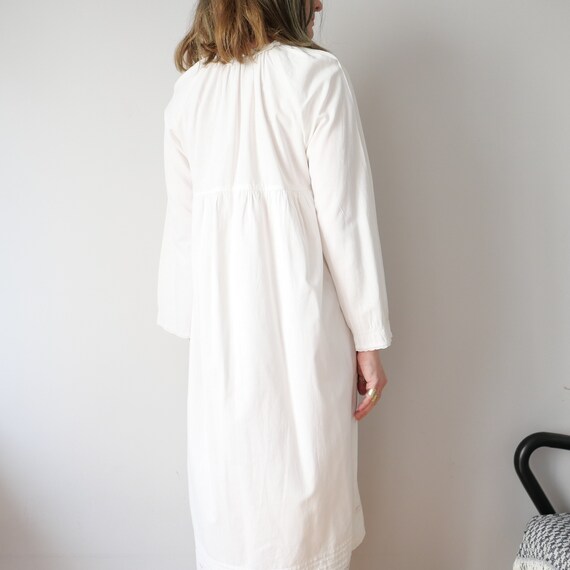 Vintage white piping girl cottage core cotton nightie… - Gem