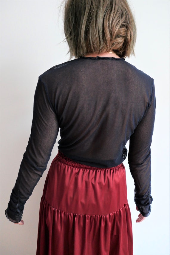 Vintage mesh shirt dark blue boxy light classic basic… - Gem