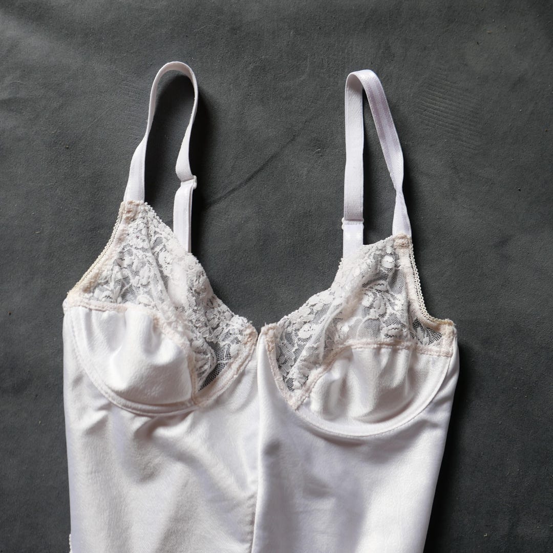 Vintage Lace Body Top Satin off White Lounge Cottage Core Bridal Unique ...