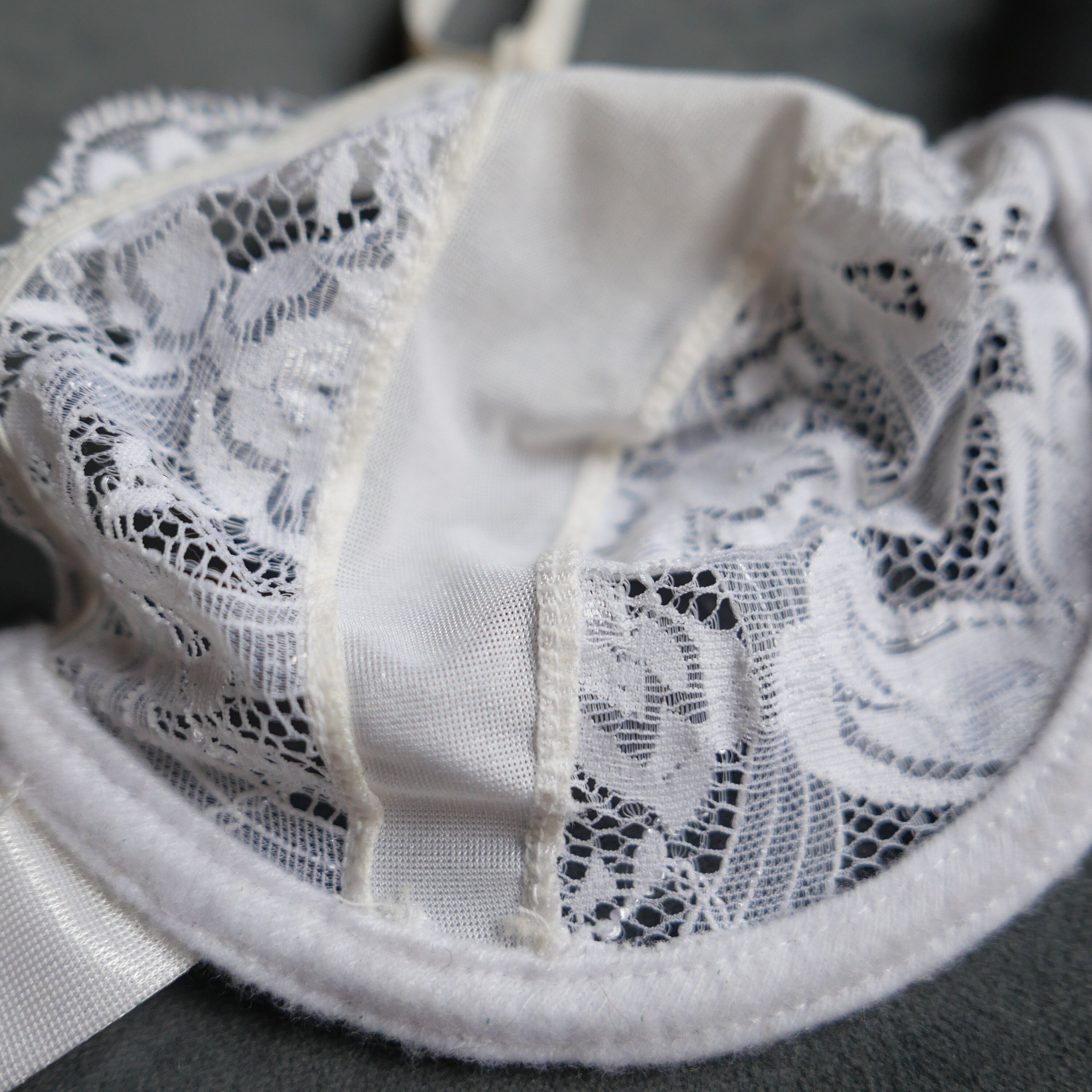 Vintage White Retro Bra Satin Unworn Light Lace Nostalgic Basic Pure ...